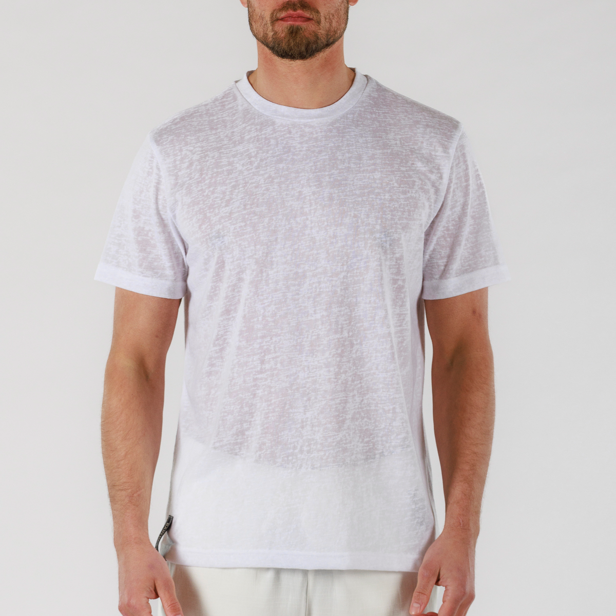 WHITE | Mens Linen T-shirt – BAINDEMER