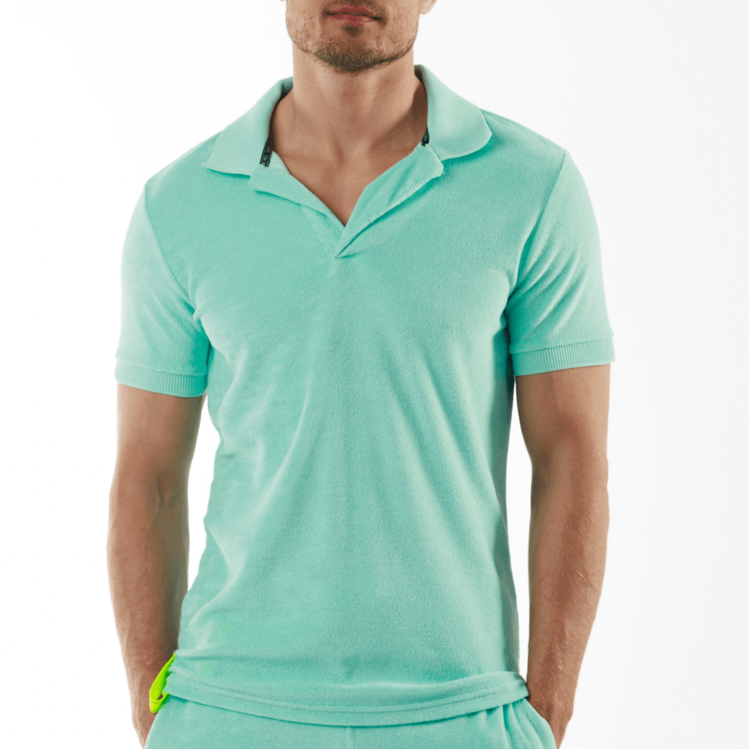 LA TARTANE TIFFANY BLUE | Towelling Polo – BAINDEMER