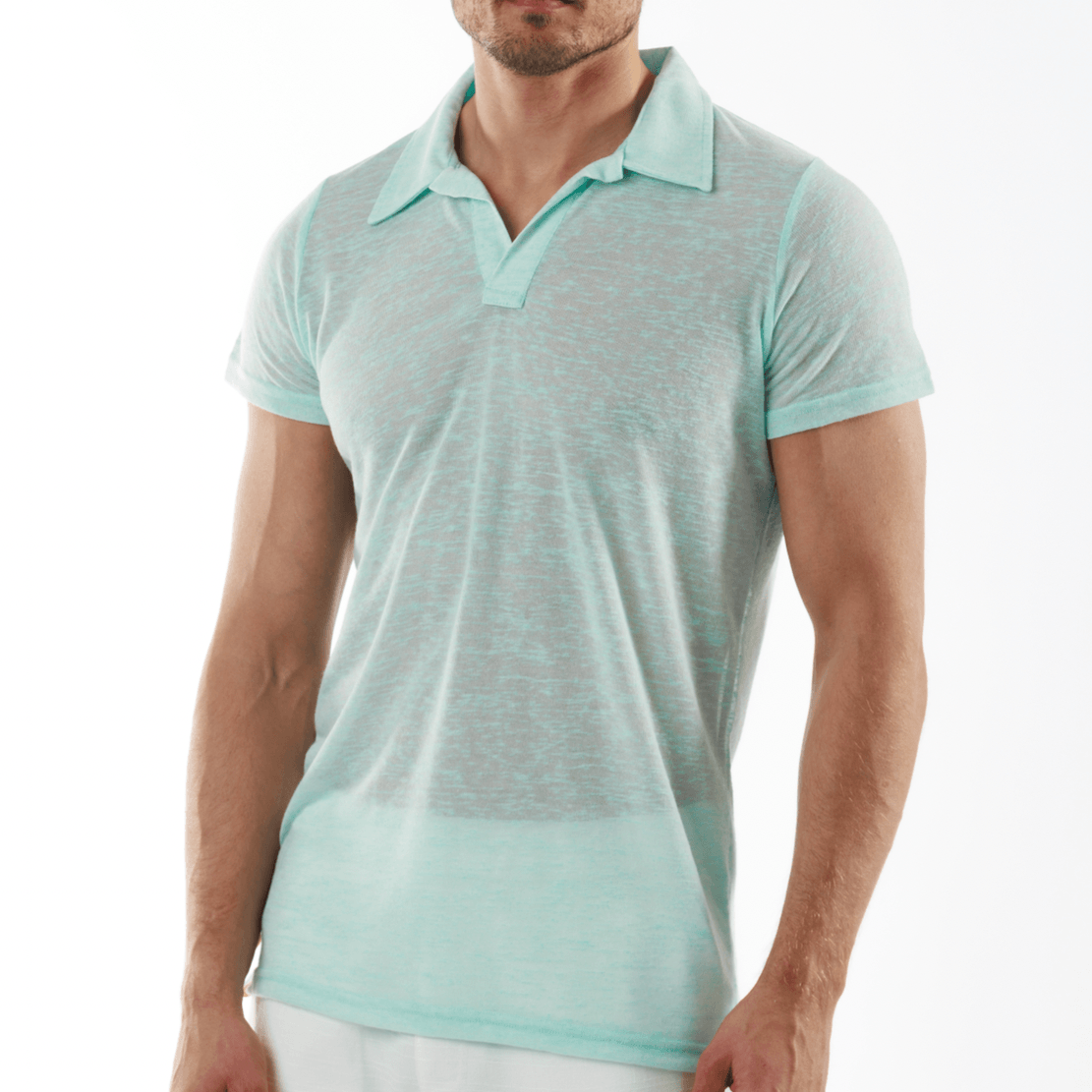 MARES TIFFANY BLUE | Linen Polo – BAINDEMER